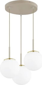 Brilagi - Lustr na lanku MILO ECRU 3xE27/60W/230V béžová/zlatá