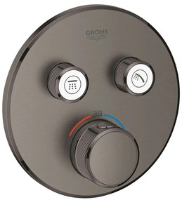 Grohe Grohtherm SmartControl - Termostatická sprchová baterie pod omítku, 2 ventily, kartáčovaný Hard Graphite 29119AL0