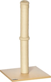 PawHut Škrabadlo pro Kočky - Sloupec na Škrábání ze Sisalu, Stabilní Škrabací Strom, Hračky pro Kočky se Závěsnou Kuličkou, 60 cm, Dřevotřískové desky