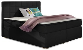 Kontinentální postel 160 cm Abbie (černá) (s matracemi). 1027415