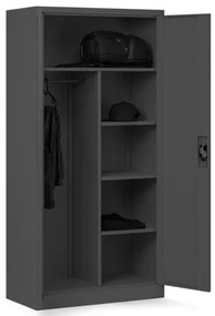 JAN NOWAK - Kovová šatní skříň AWI - antracit - rozměr 185x90 cm - 3D7068