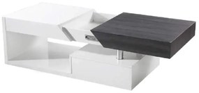 Konferenční stolek bílý lesk / šedočerná, Tempo Kondela MELIDA