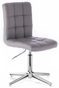LuxuryForm DESIGN Otočná židle TOLEDO na stříbrném kříži - šedá
