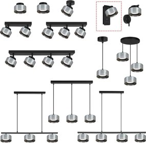 Brilagi-LED RGB Stm. lampa s USB AURA LUX 1xGX53/14W/230V Wi-Fi Tuya černá/kouř