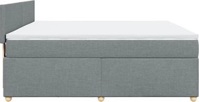 Box spring postel s matrací světle šedá 180 x 200 cm textil 3289052