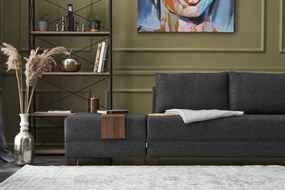 Designová rohová sedačka Ramesha 280 cm antracitová - pravá