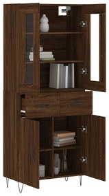 Skříň highboard hnědý dub 69,5 x 34 x 180 cm kompozitní dřevo - Default Title