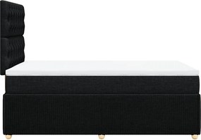 Box spring postel s matrací černá 120x190 cm textil 3294304