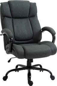Vinsetto Kancelářská židle, ergonomická židle ke stolu, otočná židle s polstrovanými područkami, nosnost až 220 kg, šedá