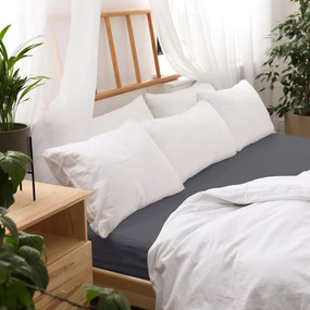 JERSEY PROSTĚRADLO PREMIUM 90X200 CM TMAVĚŠEDÉ