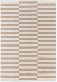 Bílý/světle hnědý oboustranný/ručně tkaný vlněný koberec 160x230 cm Vika – Hanse Home