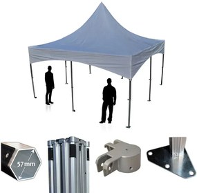 Nůžkový párty stan "PAGODA" RedX® PROFI EXTREME PVC 5x5 m (Nůžkový stan ve tvaru "PAGODA" s PVC opláštěním, v nejbytelnějším provedení z našeho)