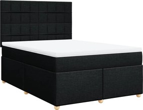 Box spring postel s matrací černá 160x200 cm textil 3291333