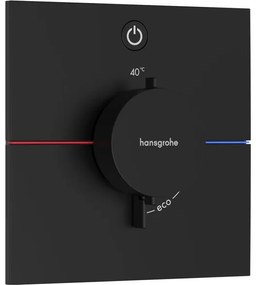 Hansgrohe ShowerSelect Comfort E Termostatická podomítková baterie jednocestná, matná černá 15571670