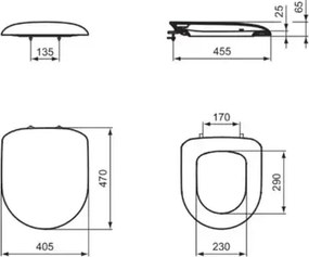 Ideal Standard Tizio - WC sedátko | Wrapover | bílá