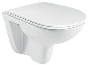 Mereo Keramika - Závěsné WC se sedátkem softclose, rimless, bílá VSD81S