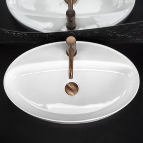 Rea Nastazja, umyvadlo na desku 610x375x105 mm, bílá lesklá, REA-U6359