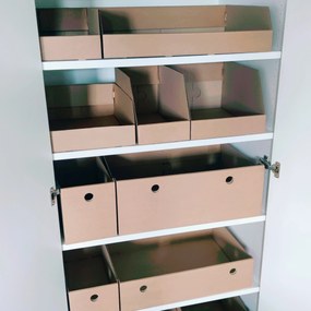 Úložné boxy na oblečení, organizéry do skříně EKO KARTON 27x40x13 - zkosený