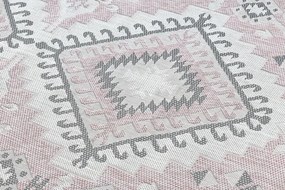 Dywany Łuszczów Kusový koberec Sion Sisal Aztec 3007 pink/ecru ROZMĚR: 140x190