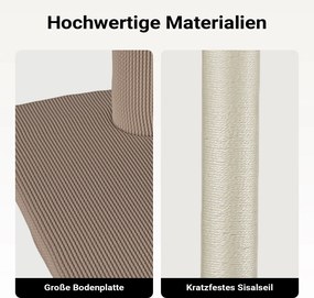 Škrabadlo pro kočky fudajo – 152 cm, béžová (65998)