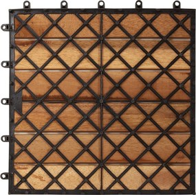 vidaXL Terasové dlaždice 20 ks 30 x 30 cm masivní akáciové dřevo [271790] Barva: Hnědá