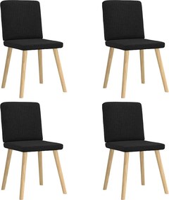 Jídelní židle 4 ks černé textil 3315299
