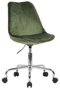 Bruxxi Kancelářská židle Leon, samet, zelená