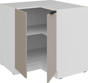 Kuchyňská linka ARIA lb | 270x230 cm | ANTI FINGERPRINT povrch | UNI dvířka | bílá/béžová