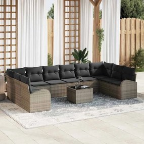 Set pohovek 11 ks Šedá [Syntetický]: Polyratan 3346229