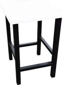 Dede Set - kuchyňský stůl 60 x 60 cm + 2x židle MINI  -  bílá / černá