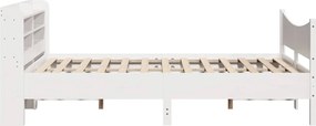 Rám postele s čelem bílý 150x200 cm masivní borovice 3307042
