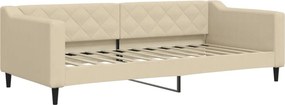 Válenda s přistýlkou krémová 90 x 200 cm textil 3197430