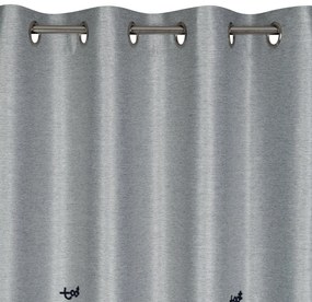 DĚTSKÝ ZÁVĚS NA KROUŽCÍCH ALVIN 140X250 CM STŘÍBRNÁ