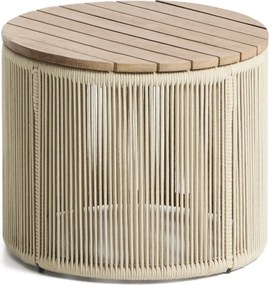 Kulatý zahradní konferenční stolek s deskou z akácie ø 60 cm Dandara – Kave Home