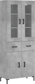 Skříň highboard betonově šedá 69,5x34x180 cm kompozitní dřevo 3198533
