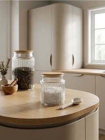 Sinsay - Skleněná dóza na potraviny s bambusovým víkem - clear