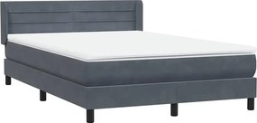 Box spring postel s matrací tmavě šedá 160x210 cm samet 3318202