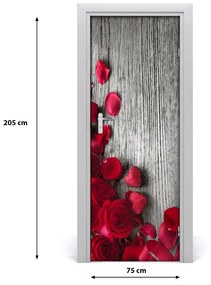 Fototapeta na dveře samolepící červená růže 75x205 cm