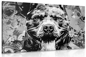 Obraz ilustrace psa v černobílém provedení Varianta: 90x60