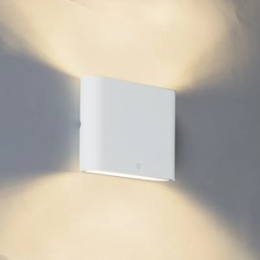 Moderní venkovní nástěnná lampa bílá 11,5 cm vč. LED - Batt