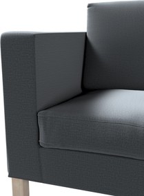 Potah na pohovku IKEA  Karlanda 2-místná, krátký barva šedá látka sametová