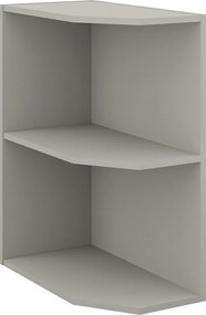 GREY gr | dolní regál 30 D ZAK zakončovací s policí | 30 cm | UNI provedení | světle šedá