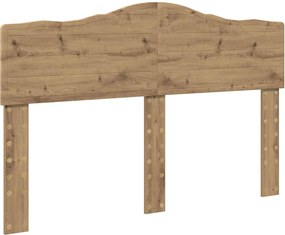 Rám postele Umělecký dub 150 x 200 cm Masivní borové dřevo 3412888
