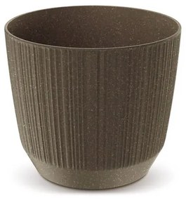 PROSPERPLAST Květináč - RYFO Eco Wood Průměr: 19,5 cm, Barva: kávová