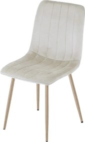Béžová sametová židle LAVA CAMEL BEIGE