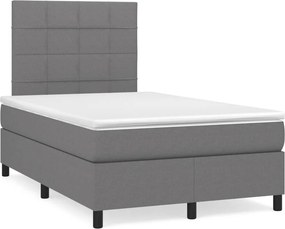 Box spring postel s matrací tmavě šedá 120x200 cm textil 3141762