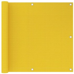310998 vidaXL Balkónová zástěna žlutá 90 x 500 cm HDPE