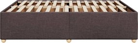 Rám postele bez matrace tmavě hnědý 140 x 200 cm textil 3284739