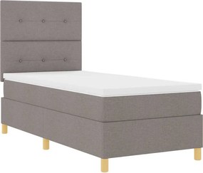 Postel s boxspringem s čelo Taupe 80 x 200 cm textil 3339578