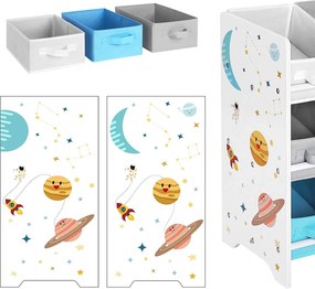 Dětská knihovna, úložný box na hračky, bílá